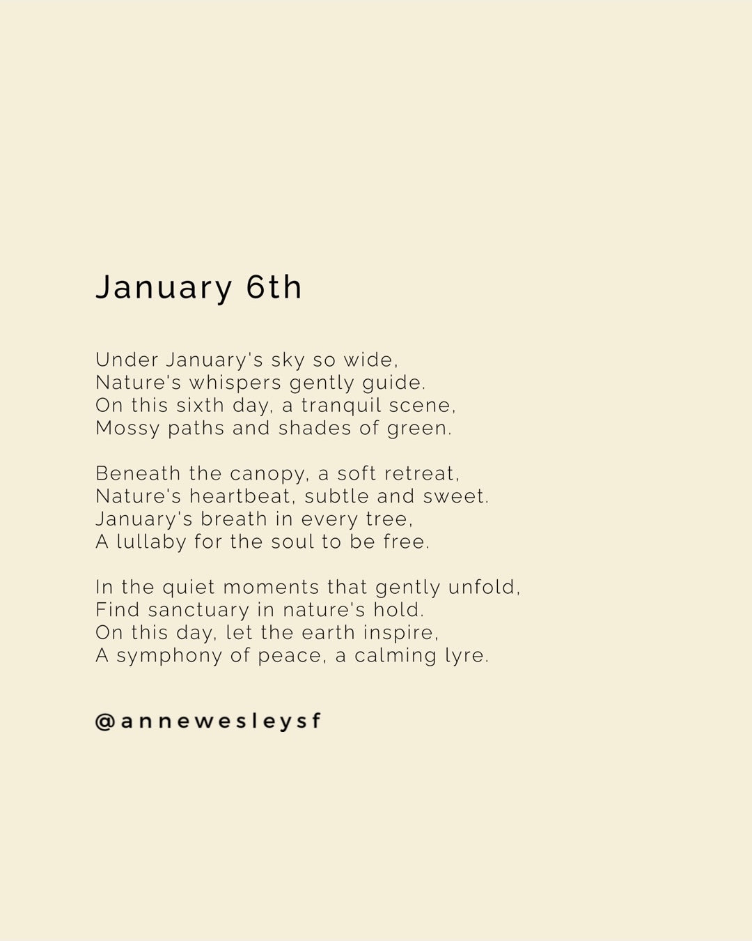 A Symphony of Peace: Embracing Tranquility on January's Sixth Day ...